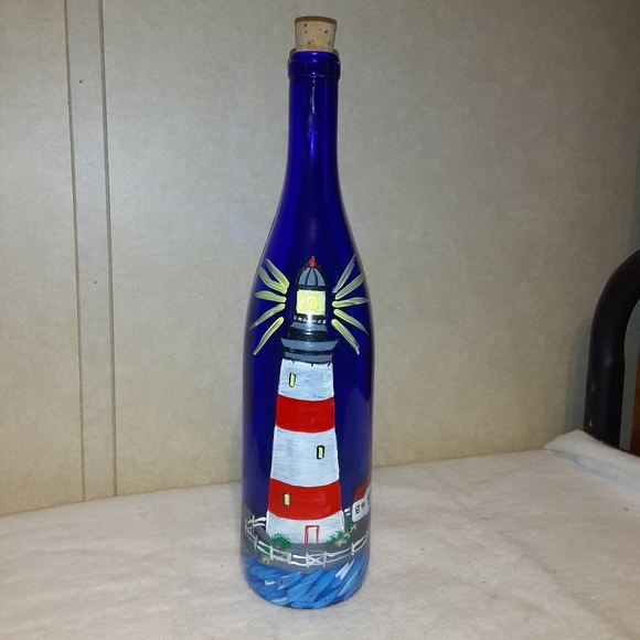 unknown | Accents | Coastal Lighthouse Bottle | Poshmark